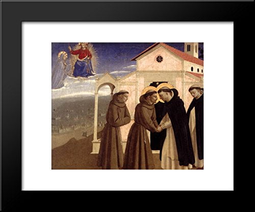 Meeting of St. Francis and St. Dominic 20x24 Framed Art Print by Fra Angelico - Walmart.com ...