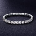 Minimalist Tennis Chain Bracelet with Micro-Pave 4.0 Zirconia Stones ...