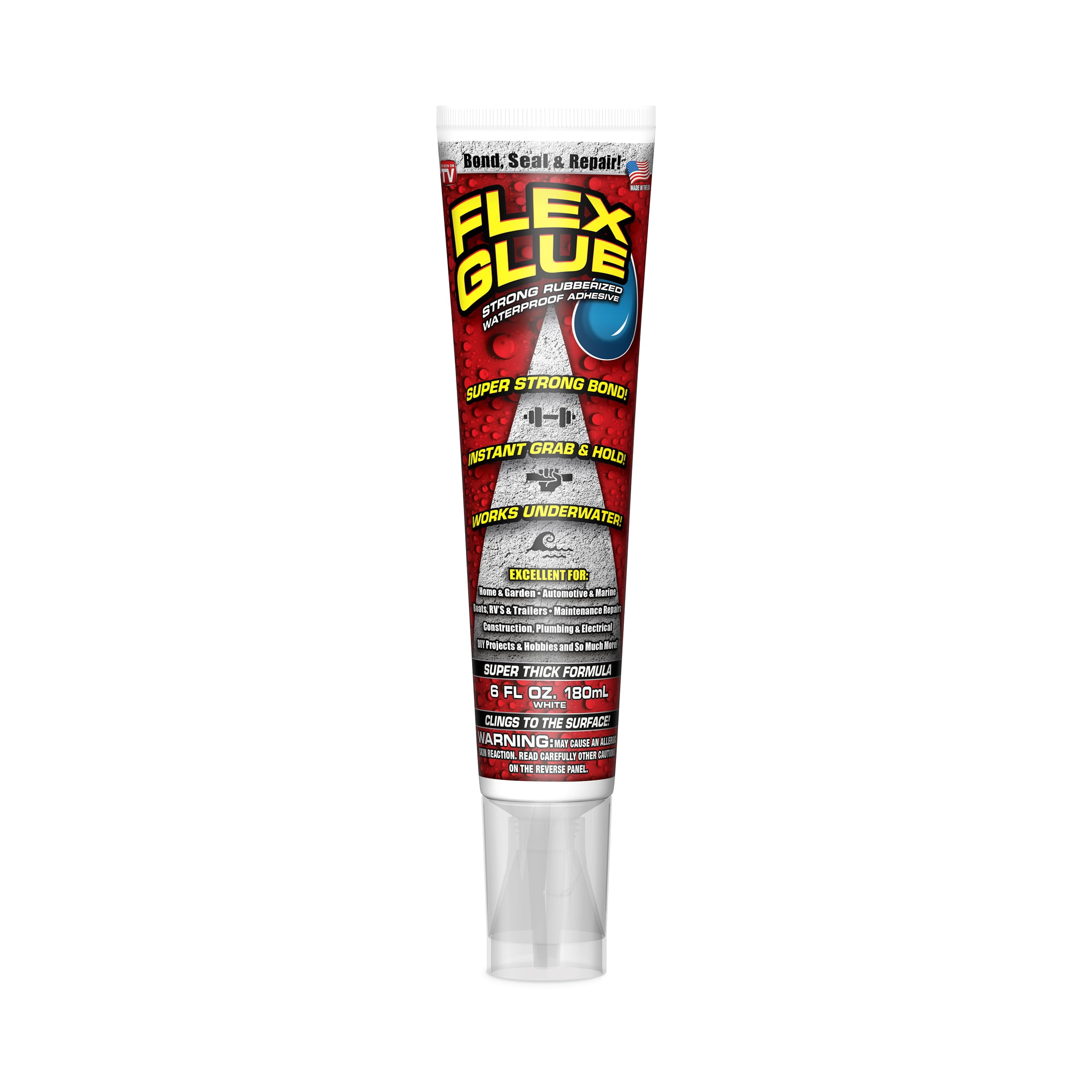 Flex Glue Strong Rubberized Waterproof Adhesive, 6-oz - Walmart.com Flex Glue Strong Rubberized Waterproof Adhesive, 6-oz - Walmart.com