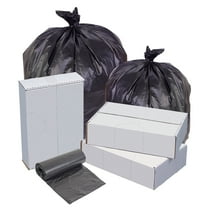 Highmark™ High-Density Can Liners, 22 Mic, 60 Gallons, 38" x 60", Black ...