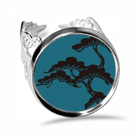 Painting Japanese Culture Blue Ring Adjustable Love Wedding Engagement ...
