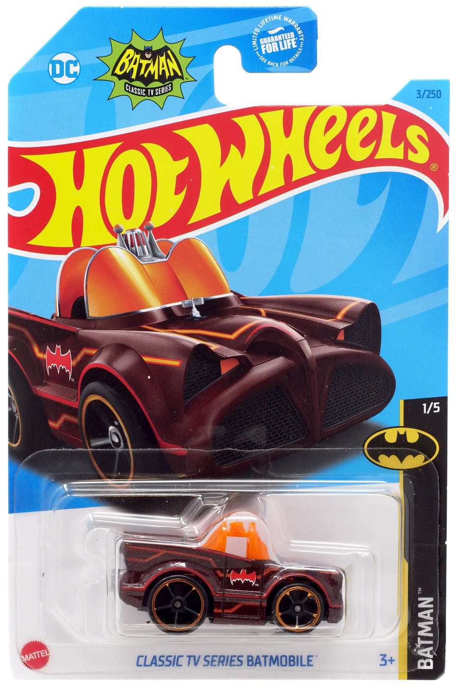 Hot Wheels Batman Classic TV Series Batmobile Diecast Car (Red ...
