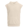 Boys Tank Tops Sleeveless Solid Color Hoodie Athletic Workout Hooded ...