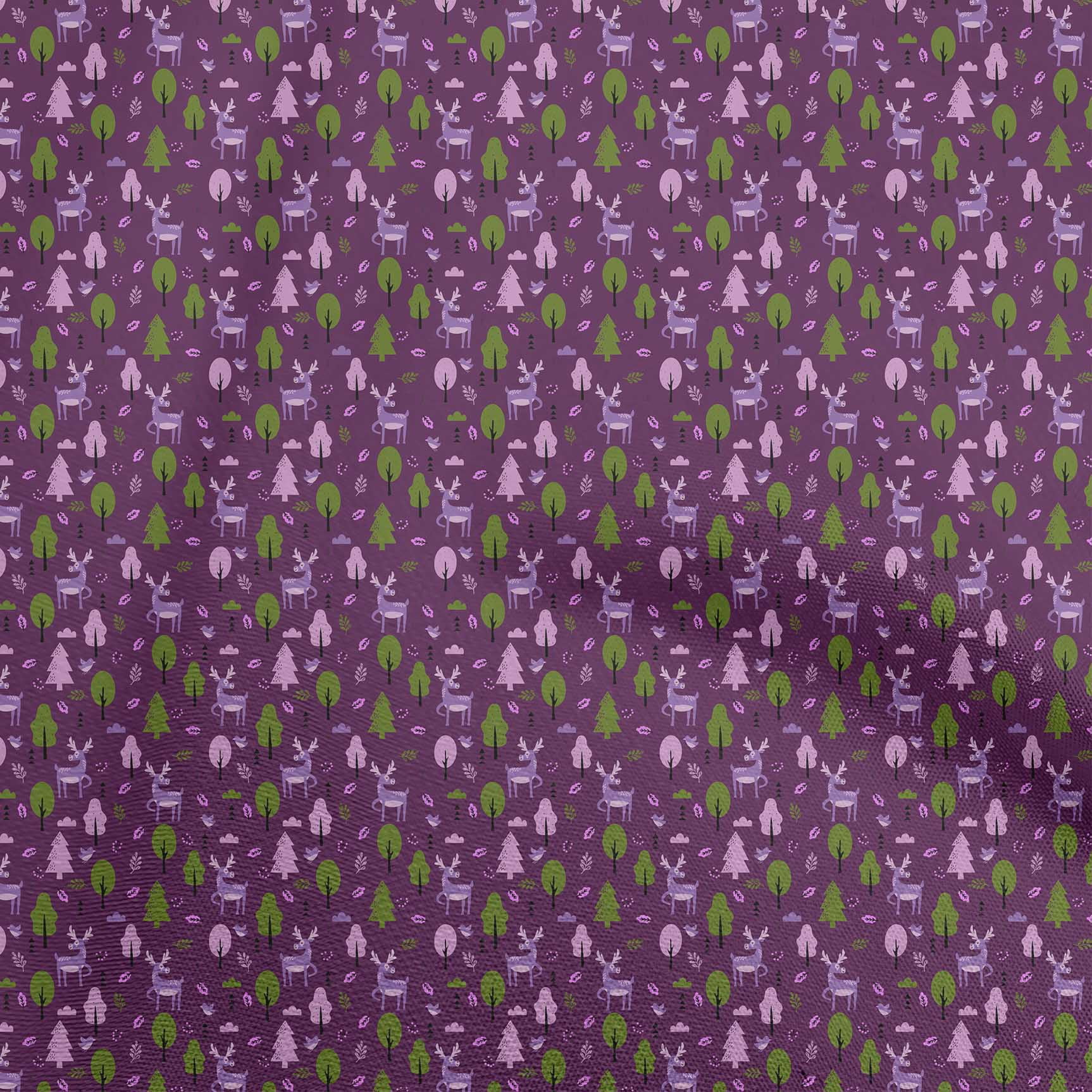 oneOone Silk Tabby Purple Fabric Kids Quilting Supplies Print Sewing ...