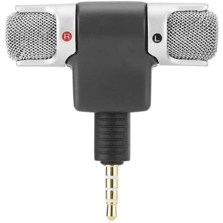Wireless Microphone Recording 3.5Mm Mini Mic Digital Stereo Microphone ...