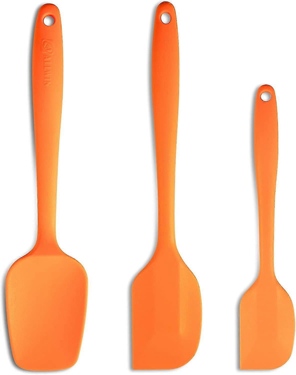 Silicone Spatula 3-piece Set, Ergonomic Handle High Heat-resistant Spatulas, Non-stick Rubber ...