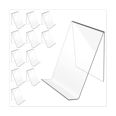 12 Pack Acrylic Book Stand,Clear Book Display Easel,Acrylic Book Stand ...