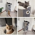4-Level House for Indoor Cats,Covered Beds and Furniture with Scratch ...