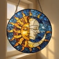 Minimal Moon and Star Stained Glass Style Window Decor2001 - Walmart.com