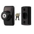 AHGLOP-Model GLK Deadbolt for Storm and Screen Doors, Key Lock, Black ...
