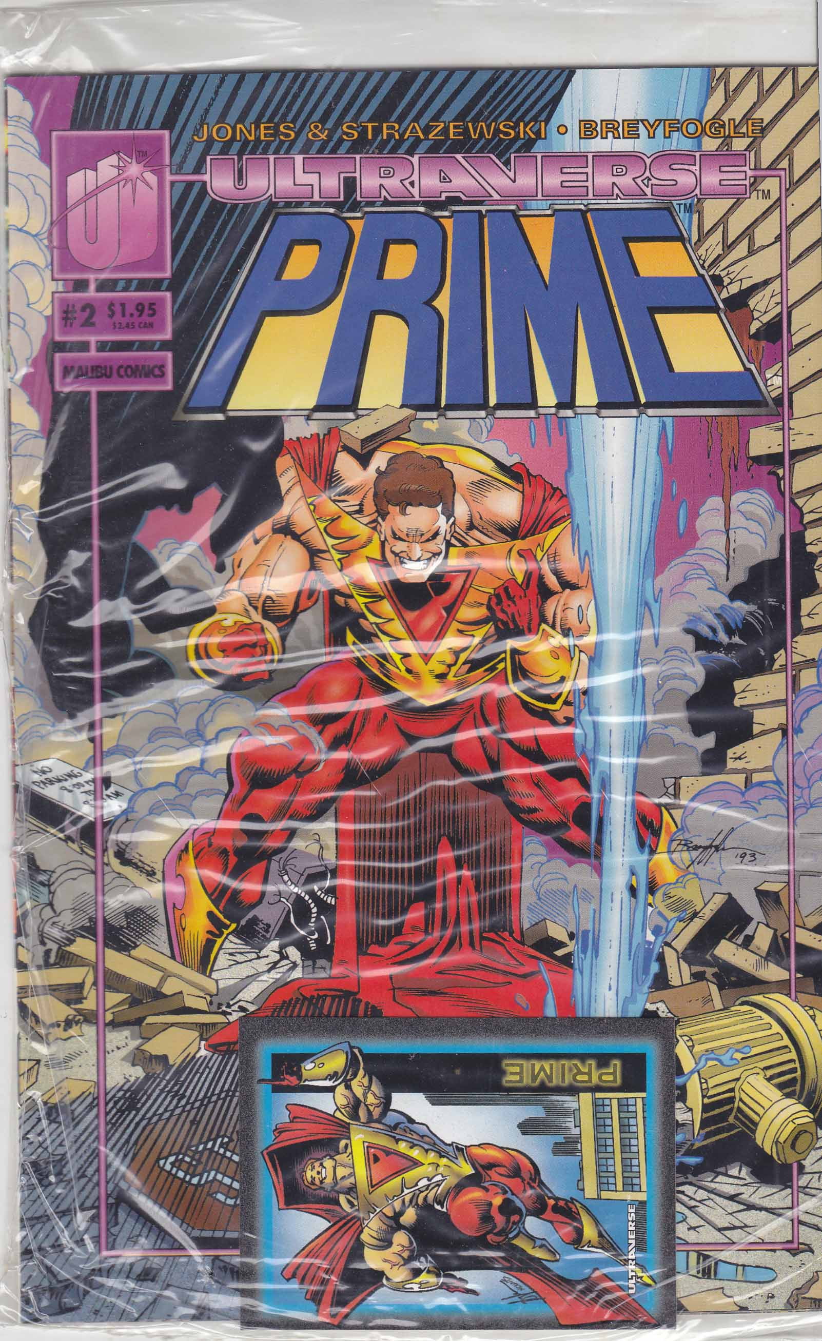 Prime (Vol. 1) #2 (with card) VF ; Malibu Comic Book - Walmart.com