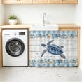 Blue Turtle Coastal Cabinet Curtains 11" W x 13" L Summer Starfish ...