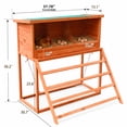 Wooden Chicken Nesting Boxes for Laying Eggs, 3 Compartment Poultry ...
