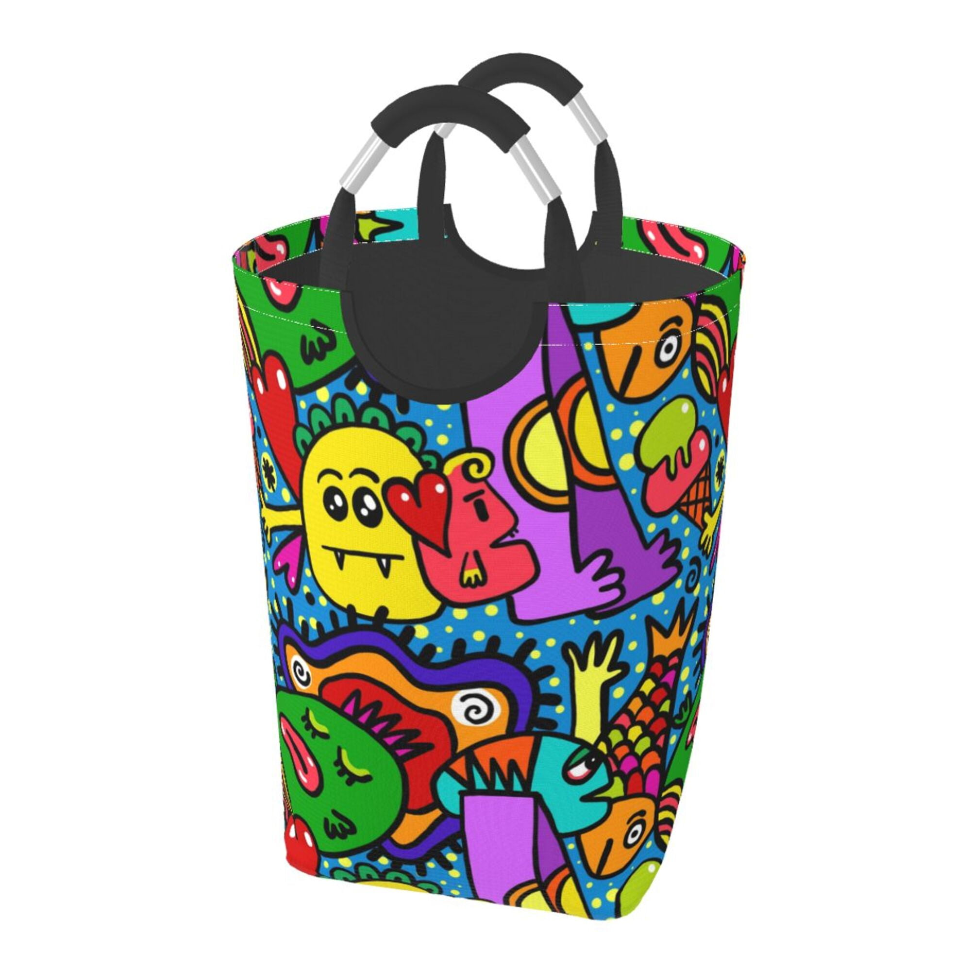 TEQUAN 50L Large Rectangular Laundry Hamper with Aluminum Handles ...