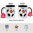 1Soccer Ball Design Ceramic Coffee Mug - Non-Slip Theme Cup with ...