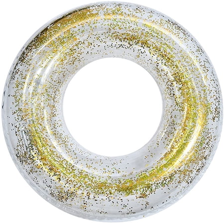 Glitter Swim Ring for Pool,Inflatable Pool Float Tube Transparent ...
