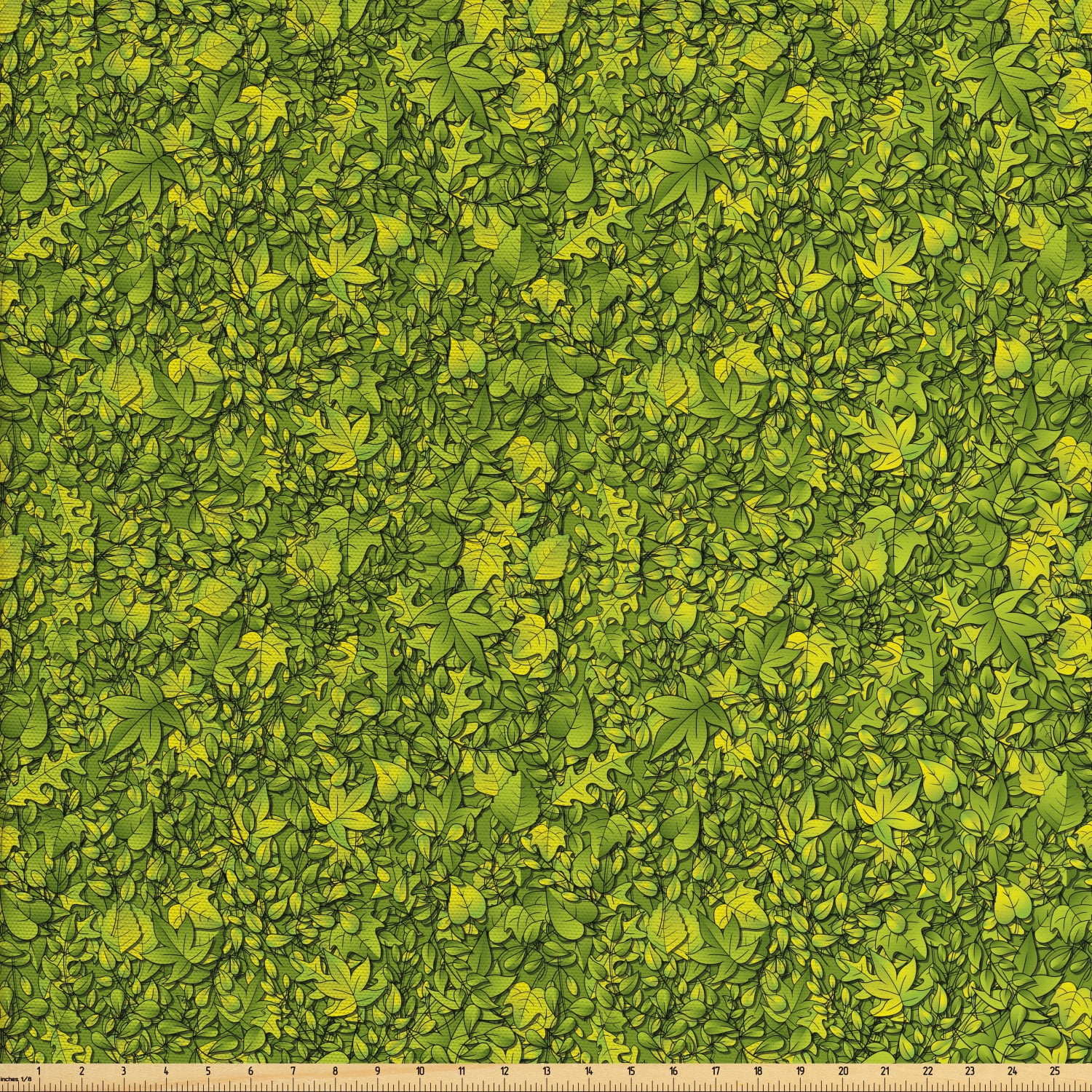 Nature Fabric by the Yard Upholstery, Forest Foliage Leaves Ecological ...