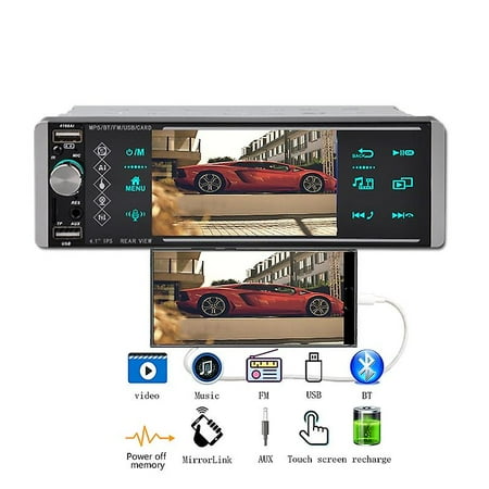 5.1 Inch 1 Din Mp5 Car Radio Usb Hands-free Call Aux 12v Colorful ...