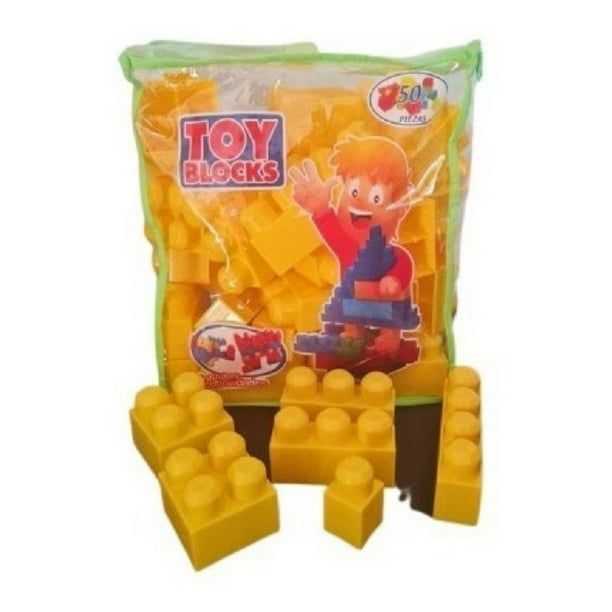 Bloques de construcción Mega Blocks Fab, 50 piezas, color amarillo ...