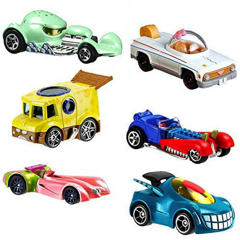 Underwater Wheels Spongebob Character Squarepants 6-Pack Car Bundle ...