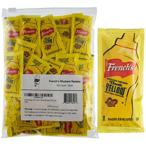 50 Count - French's Mustard Packets - Walmart.com