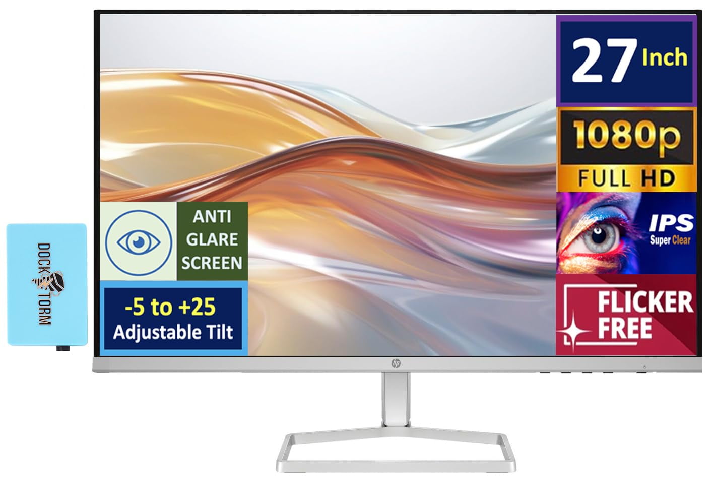 Monitor HP Serie 5 527sh de 27 pulgadas, 100 Hz, FHD, IPS, 99% sRGB ...