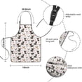 Chihuahua and Heart White Pattern Teens Aprons, Adjustable Neck Strap ...