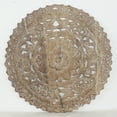 Haussmann® Teak Lotus Panel Inlay Round 60 cm H Sand Washed - Walmart.com