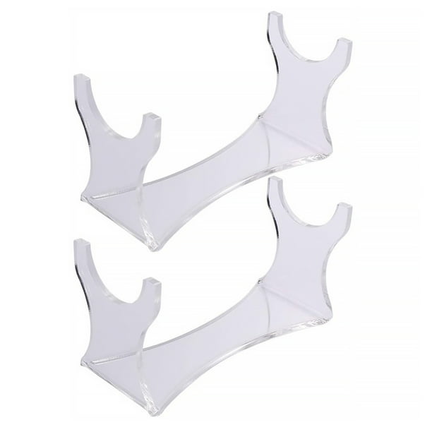 Wweixi 2 Pieces Display Rack Clear Black U-shape Acrylic Racks ...