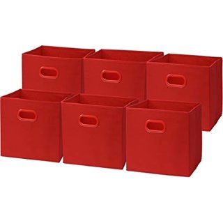 Storex Small Cubby locker Bin, with Cover, Classroom Red(6 units/pack ...