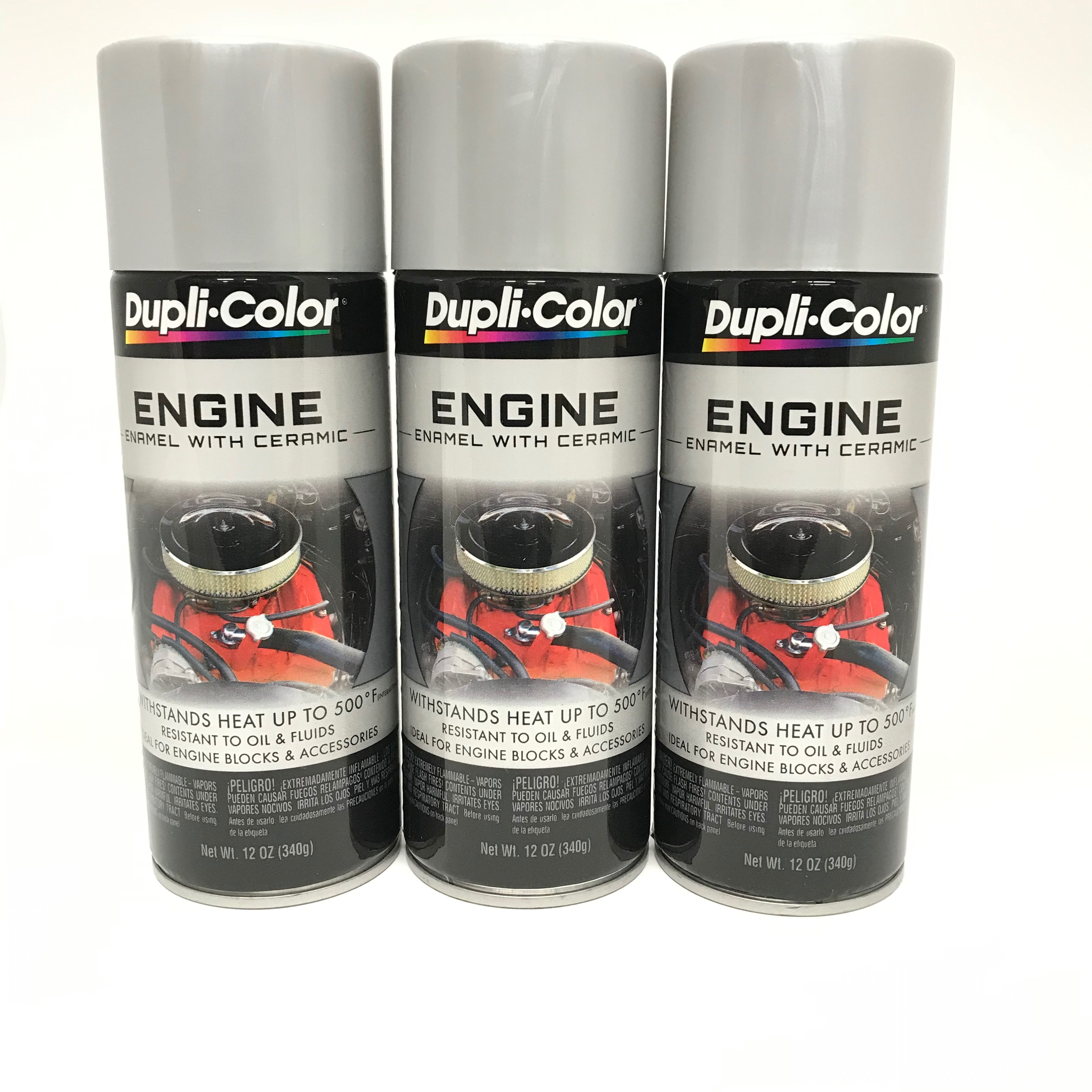 Duplicolor DE1615-3 Pack Engine Enamel Paint with Ceramic, Aluminum ...