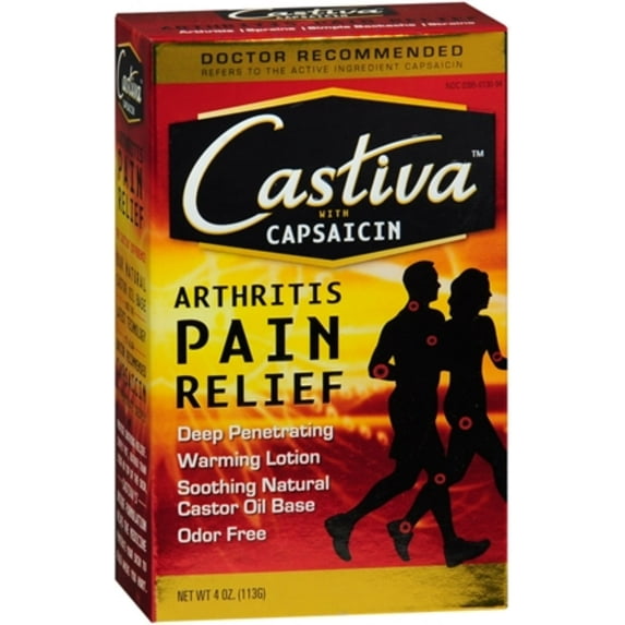 Castiva Arthritis Pain Relief Lotion with Capsaicin 4 oz (Pack of 4 ...
