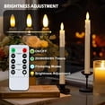HIDAWN 6Pack Flameless Taper Candles with Remote Timer, 9.84'' LED Fake ...