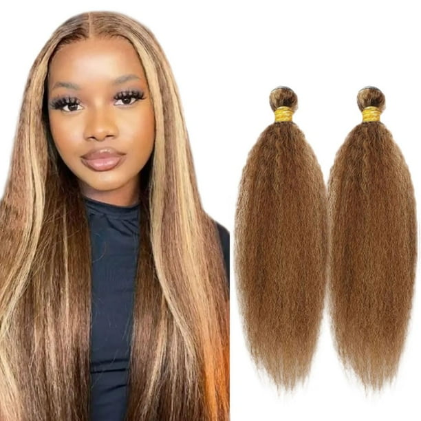 HrceyOCR, mechones de cabello humano, P4/27, marrón, liso y rizado, 70-75 cm | Bodega Aurrera en ...