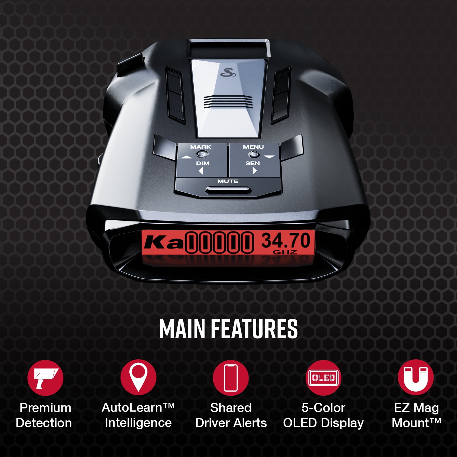 Cobra RAD 700i Radar Detector - Connected Radar with Bluetooth, Apple ...