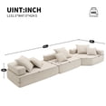 MAYEERTY Oversized Modular Sectional Sofa - Luxury Boucle Convertible ...
