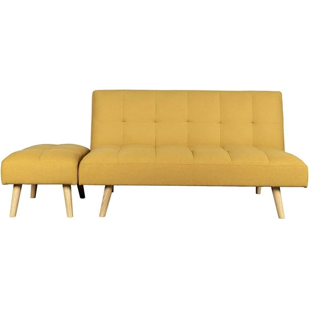 Sofa Cama Con Taburete Cosimo Mostaza | Walmart en línea