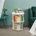 Miumaeov 360° Rotating Display Bookshelf Floor Standing Bookcase Living ...