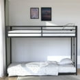 Ufurpie Bunk Bed Twin Over Full with Ladder & Safety Railing,Metal ...