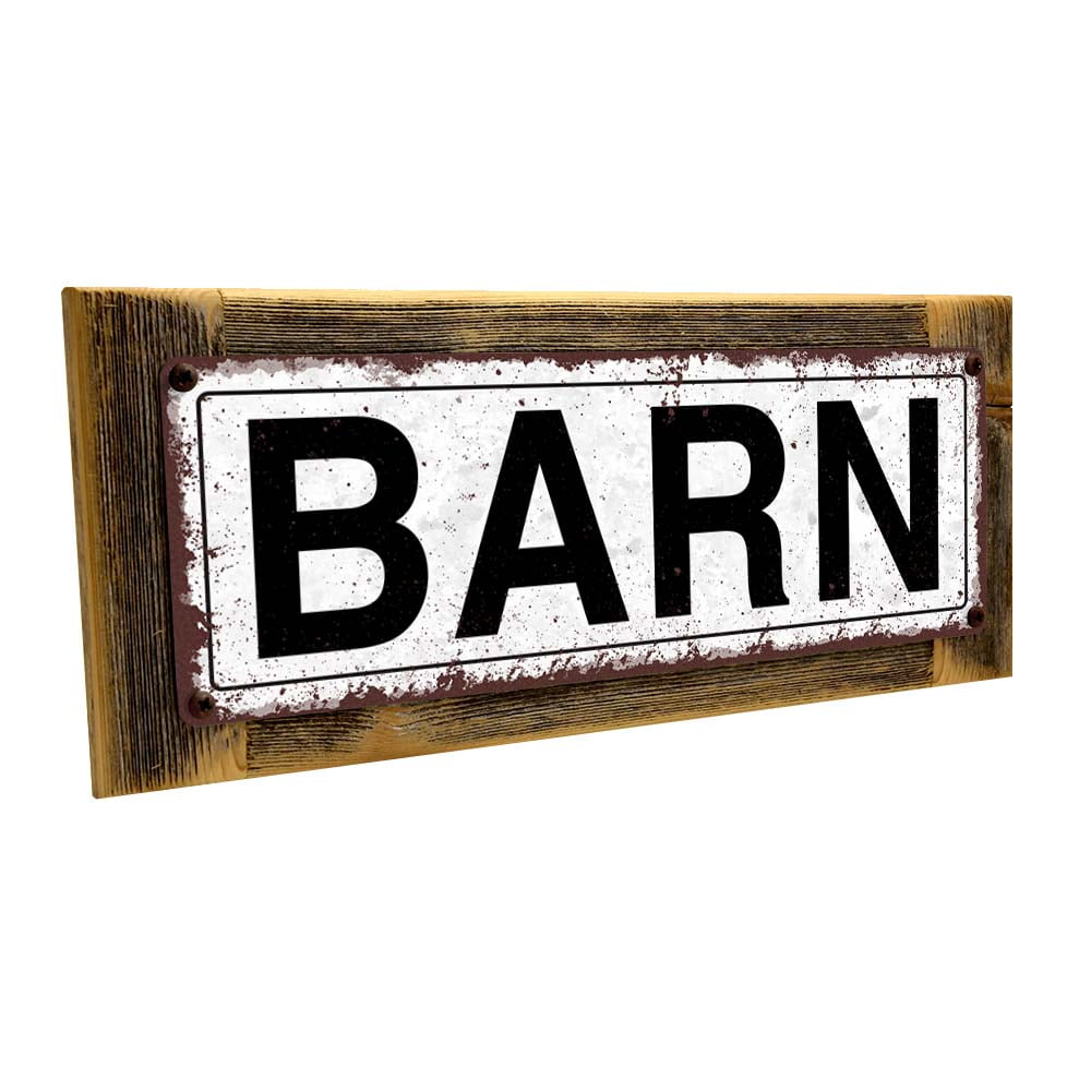 Framed, Outdoor Barn 4"x12" Metal Sign, Wall Décor for Farm and Country ...