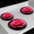 Bahomeck Electric Stove Burner Covers Set Of 4,Rose With Red Petals ...