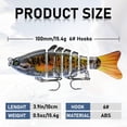 Multi-Segmented Fishing Lures, Glide Swim Bait Lure Freshwater and ...