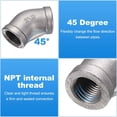 BDKWID-3pcs 45 Degree Elbow Cast Pipe Fitting 3/8" NPT Female 304 ...