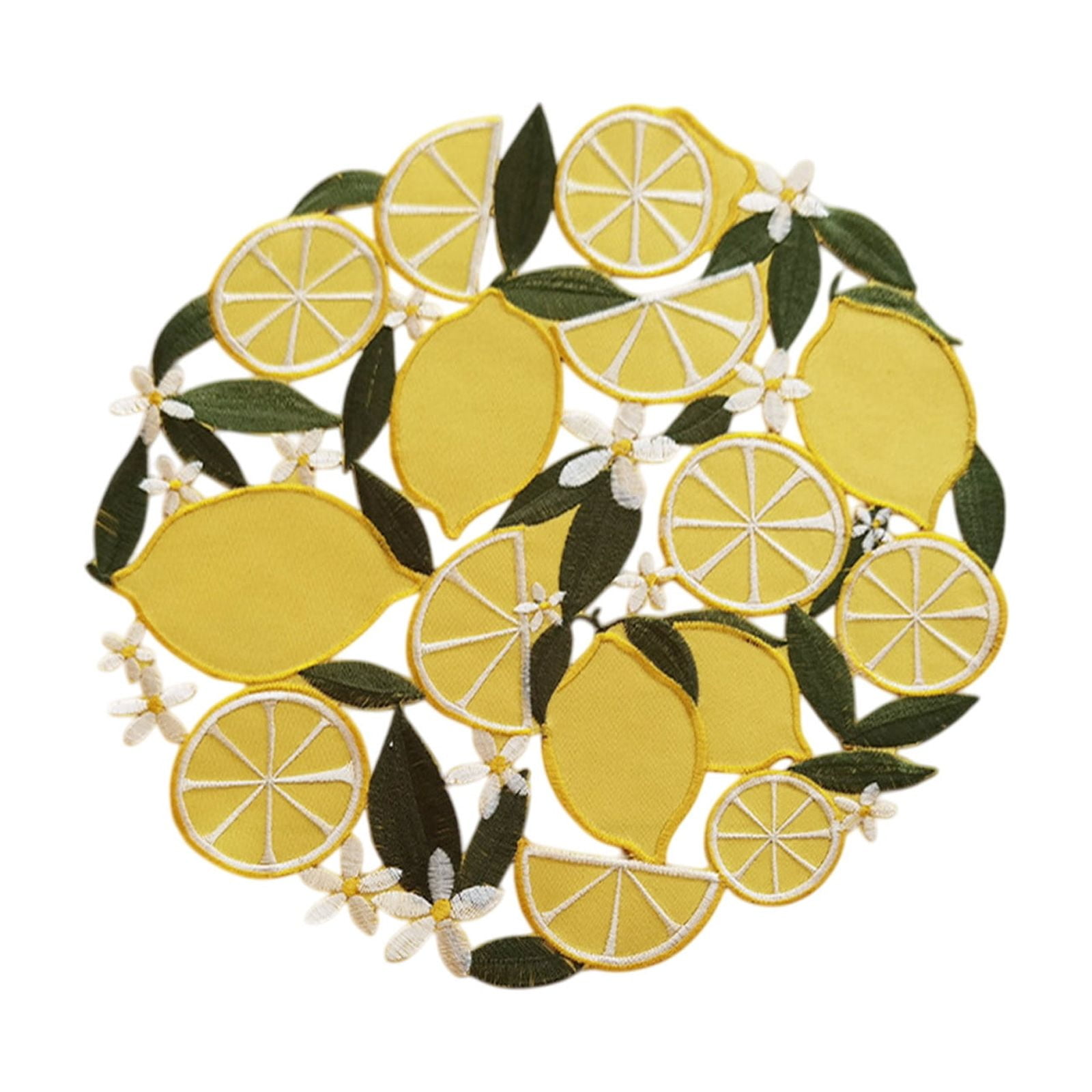 Click here for Unbranded Lemon Embroidered Placemats Mat Decorati... prices