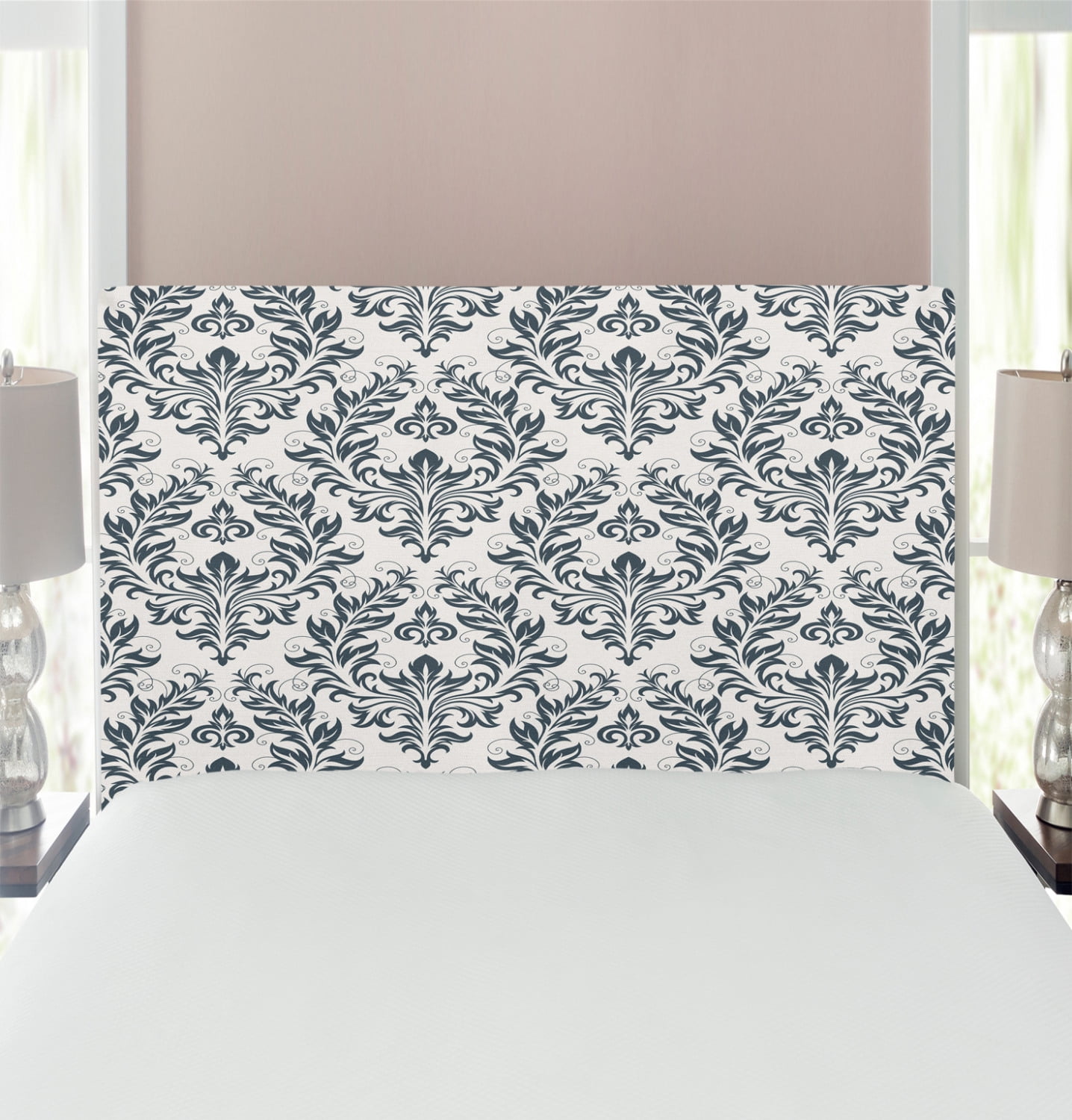 Victorian Headboard, Floral Ornament Damask Flourishes Classics ...