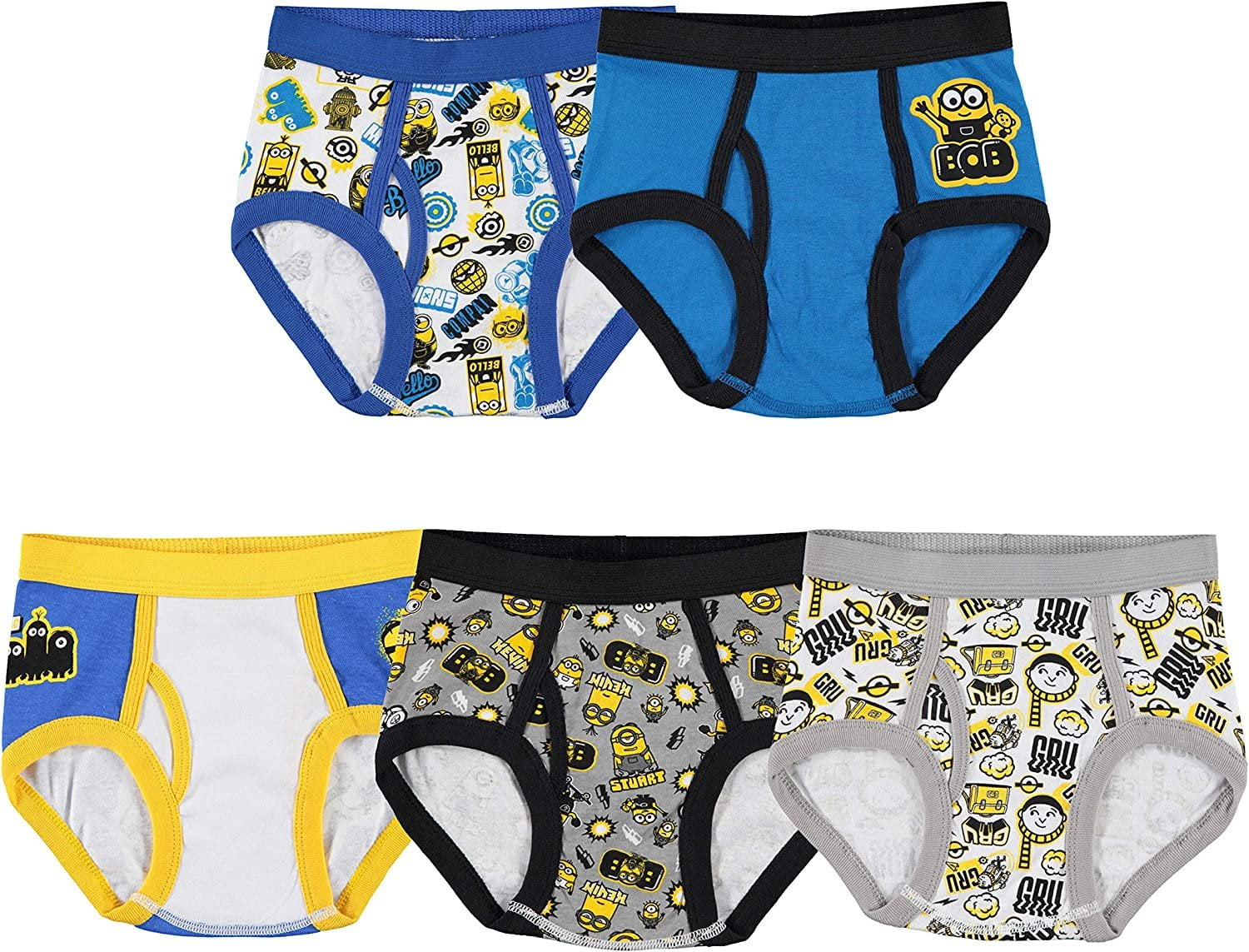 Despicable Me boys Minions Multipacks Briefs, Minions 5pk Boys, 8 US ...