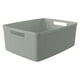 Curver Jute Basket Medium, Resin Plastic Storage Bin, Cool Grey, 4 Pack ...