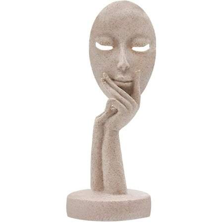 Modern and Simple Woman Face Statues Thinker Lady Sculpture Figure ...
