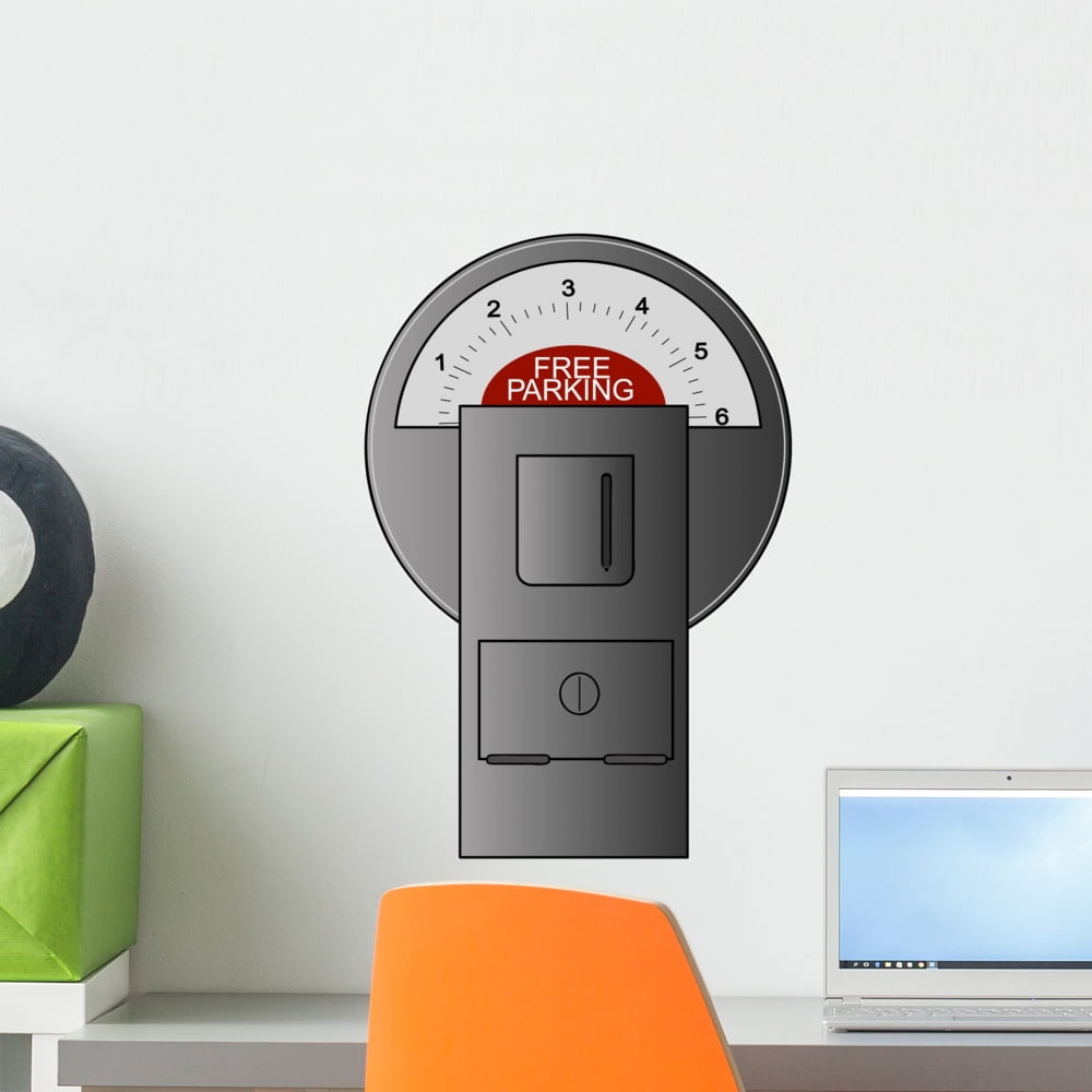 Red Free Parking Flag Wall Mural by Wallmonkeys Peel and Stick Graphic ...