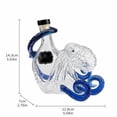 3D Octopus Glass Decanter Bottle - Deep Sea Nautical Art Decor Flask ...